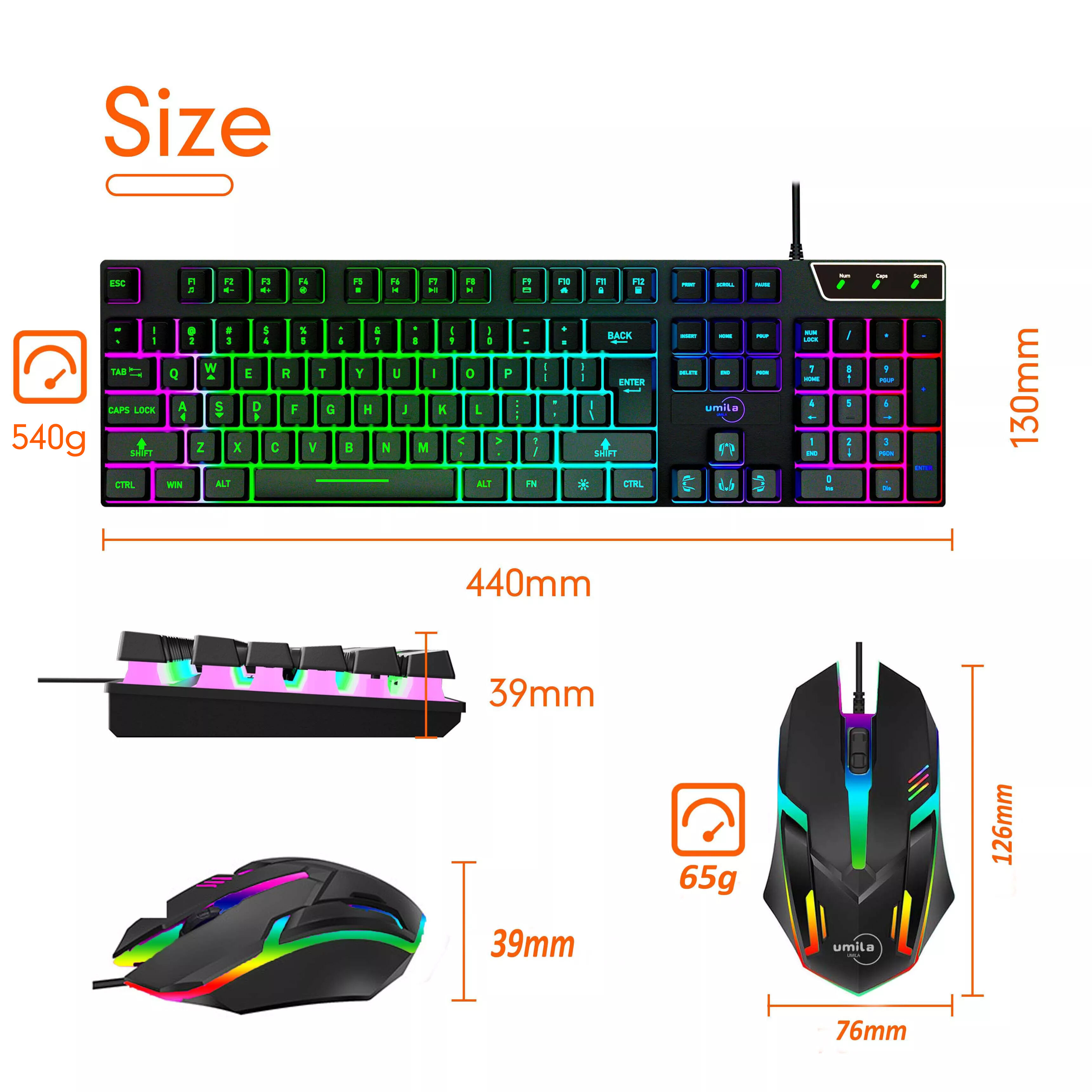 Buy Wholesale China Peripherals Combo Set Wired Gaming Mix Keyboard ...