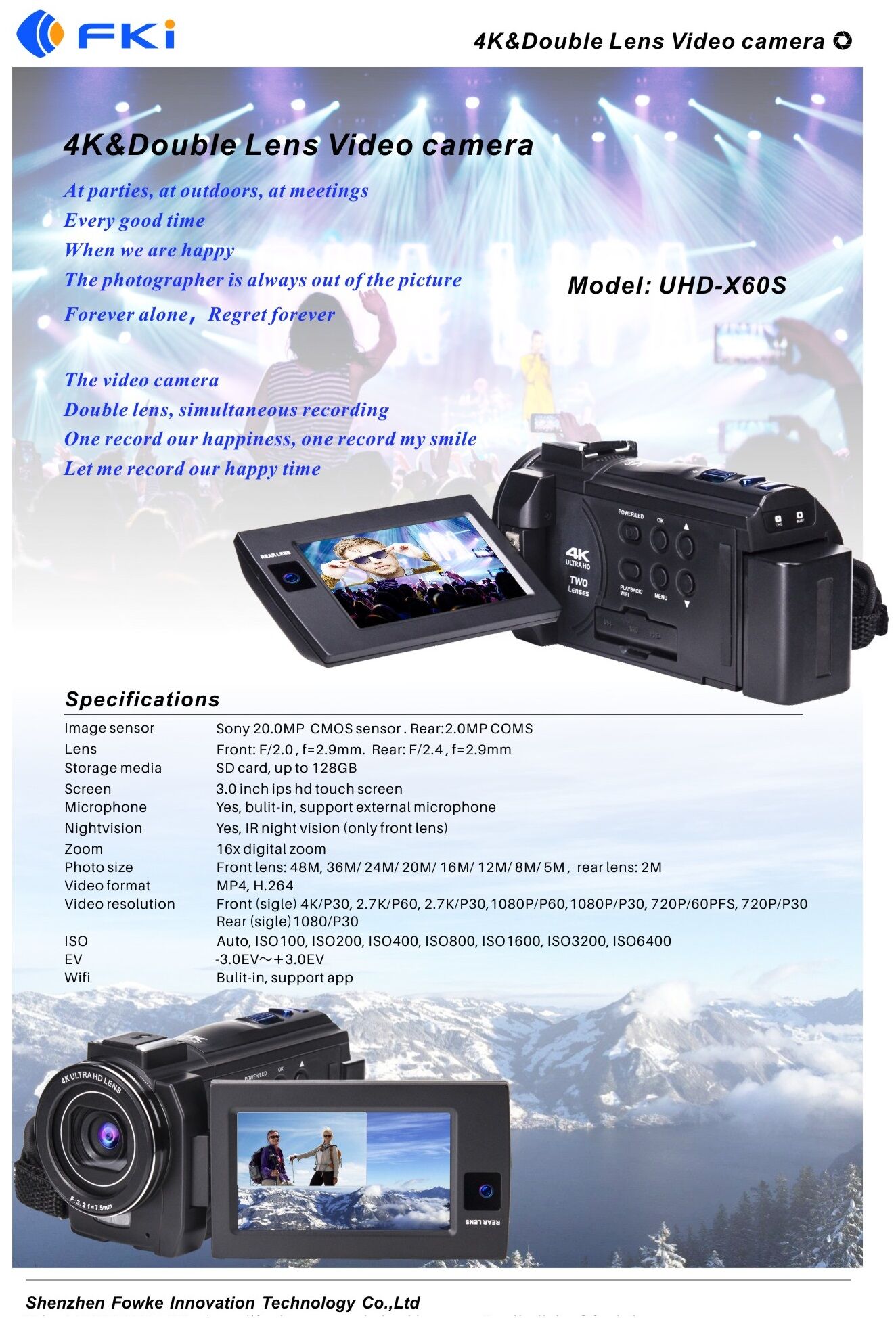 Buy Wholesale China 4k/30fps 48mp Dual Lens Digital Video Camera ...