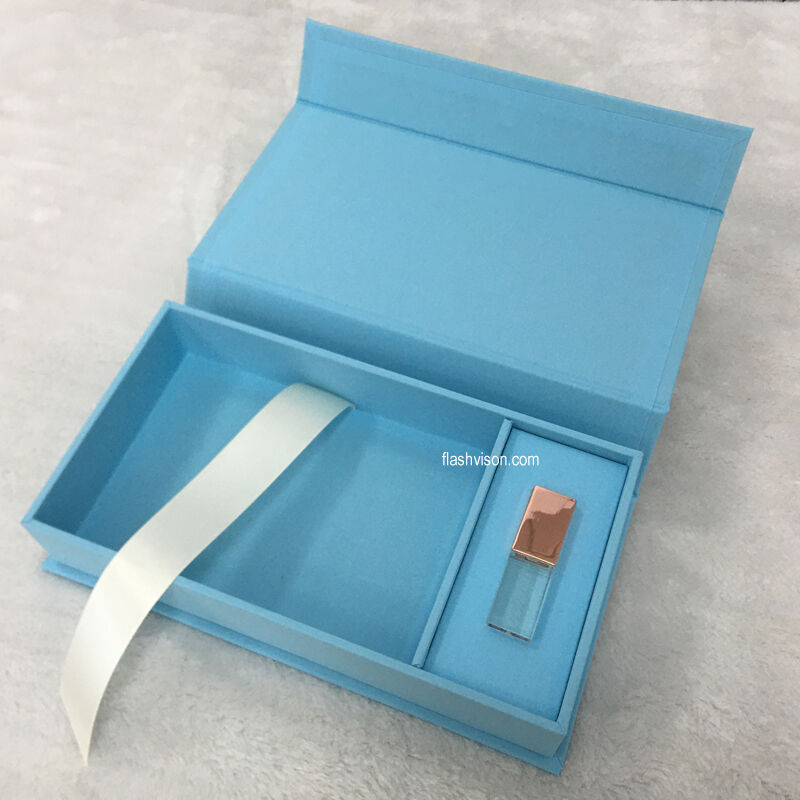 Buy Wholesale China Custom Crystal Usb Flash Drive Linen Box Usb ...