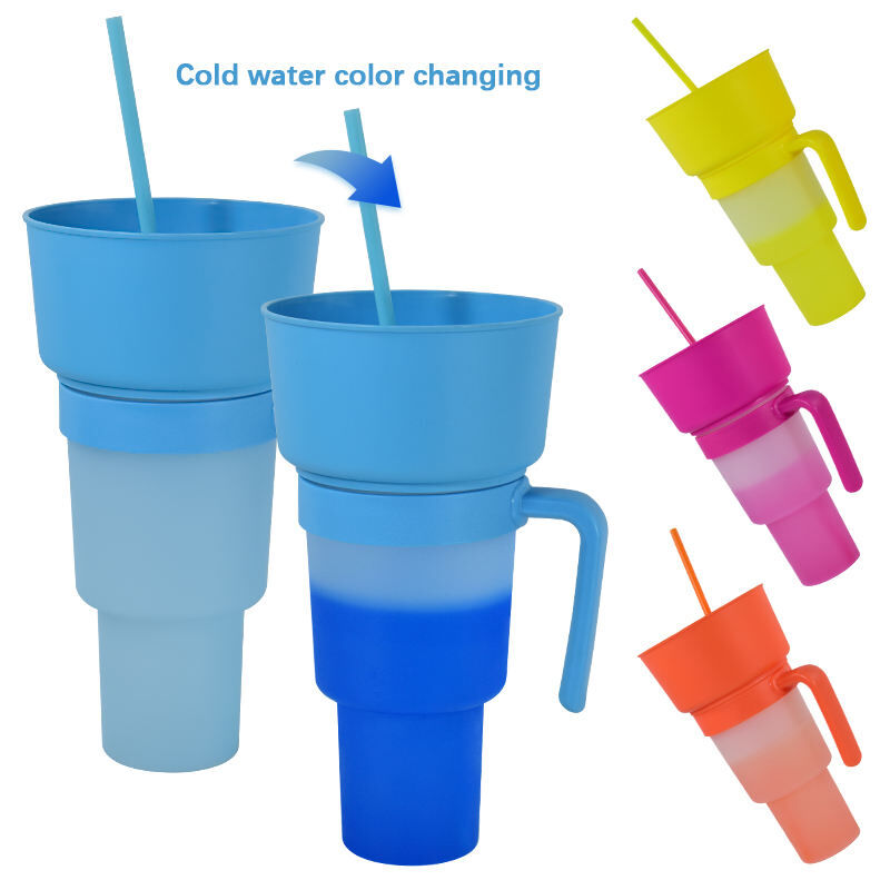 Buy Wholesale China Color Changing Cups With Lids And Straws Plastic ...
