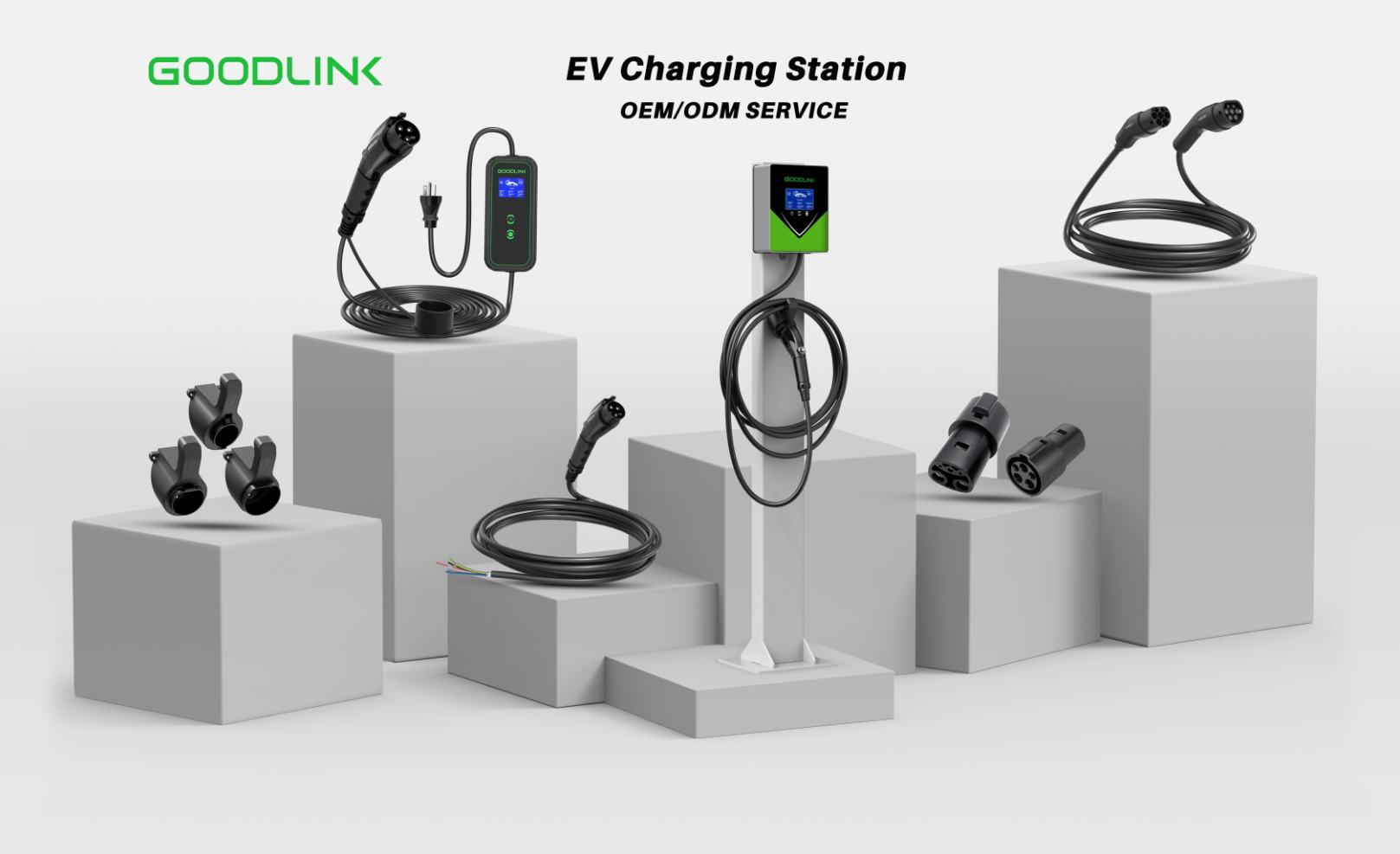 Goodlink Type 2 Wall Box Electric Vehicle Fast Charger 32a 7kw 4.3 Inch ...