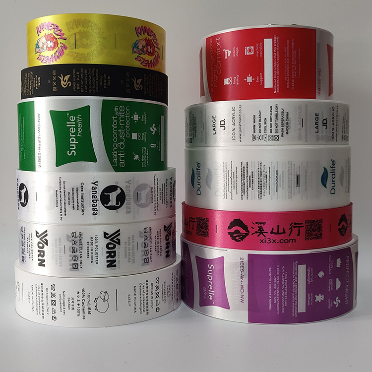 Printed Wash Care Labels Labels Satin Tag With Custom Logopopular ...