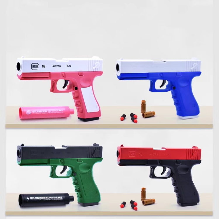 Hot Selling G18 Soft Bullet Toy Gun Soft Bullet Pistol With Shell ...