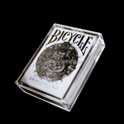 Poker Clear Acrylic 2 Deck Canasta Playing Card Tray Sliding Lid Lucite ...