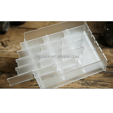 Poker Clear Acrylic 2 Deck Canasta Playing Card Tray Sliding Lid Lucite ...