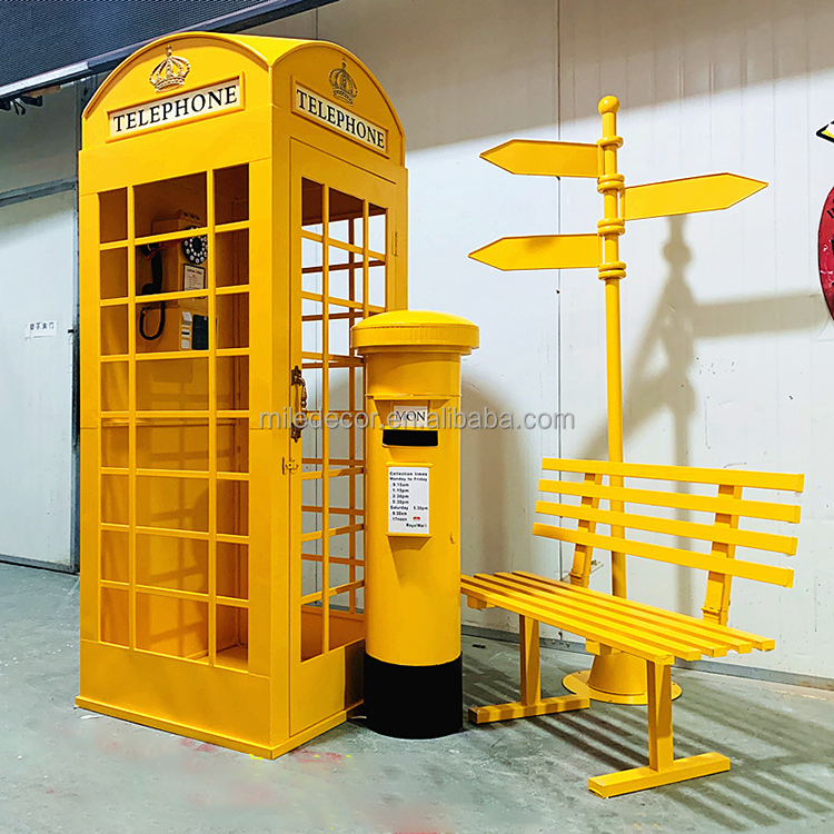 Europe Style London Classic White Telephone Booth Metal Telephone Booth ...