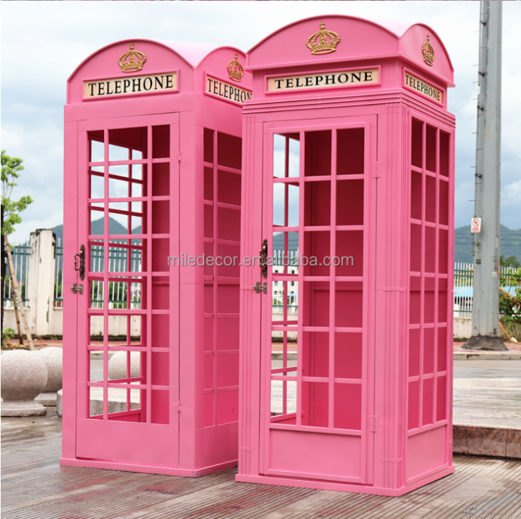 Europe Style London Classic White Telephone Booth Metal Telephone Booth ...