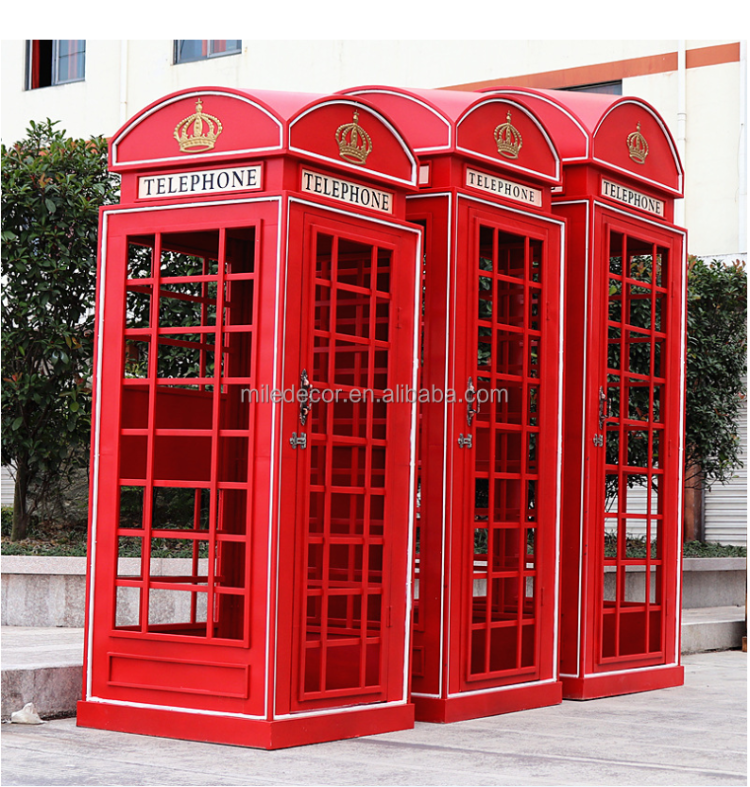 Europe Style London Classic White Telephone Booth Metal Telephone Booth ...