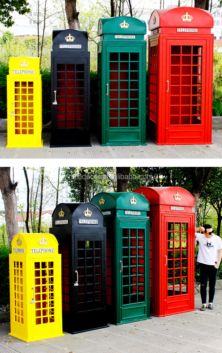 Europe Style London Classic White Telephone Booth Metal Telephone Booth ...