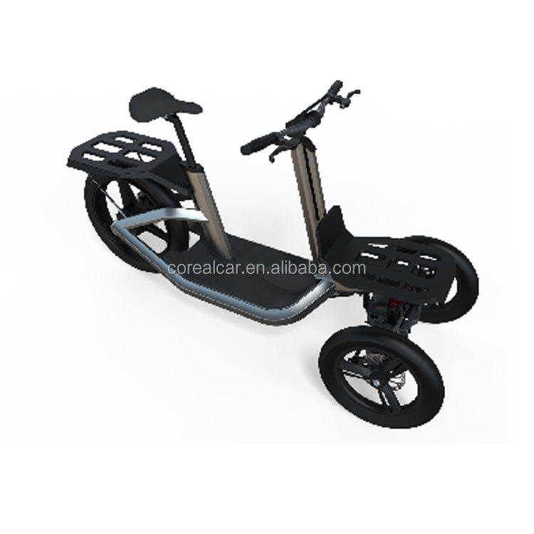New Safety Trailer 48v 1000w Tricycle Bicycle Bike Fat Tire Delivery Double Battery 3 Wheel Off ...