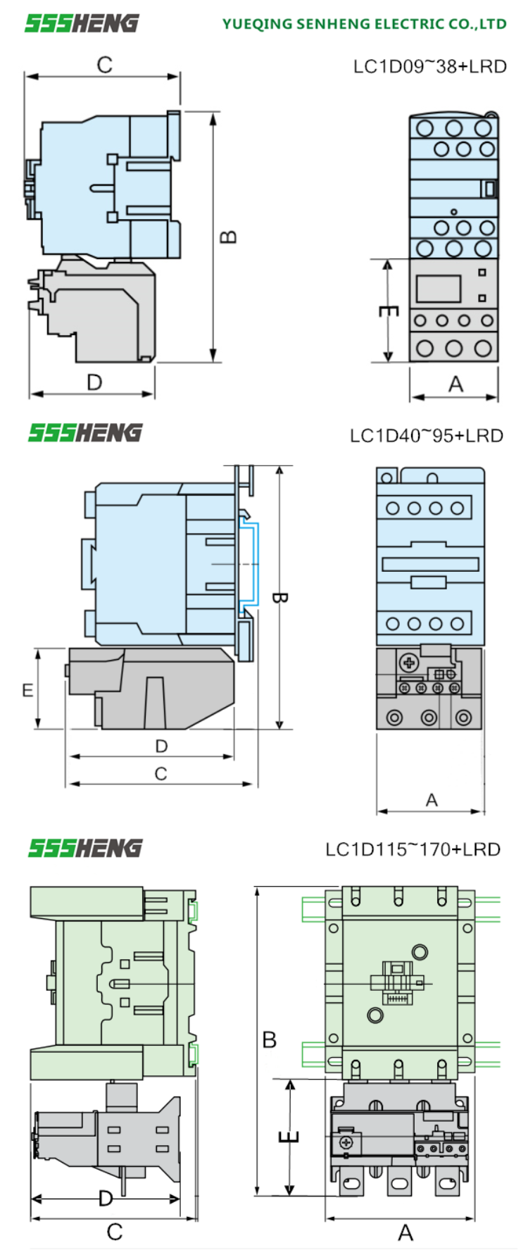 Schneider Lc1 Series Lc1d18 + Lrd Relay 3-phase 18a Ac Magnetic Contactor With Overload Thermal ...