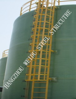 Frp Grp Fiberglass Fixed Ladder With Cages & Walk Through Ladder ...