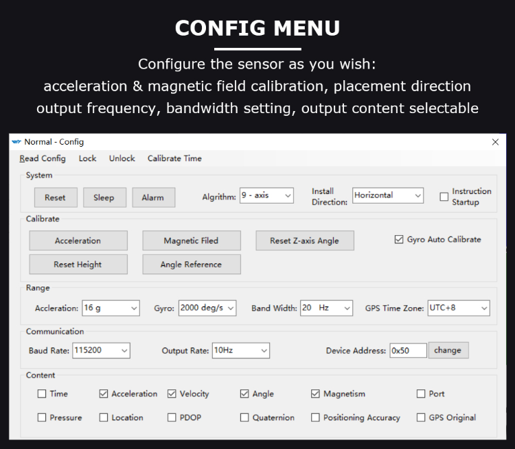 Hwt905-rs232 High-precision Inclinometer 36v Acceleration & Tilt Angle ...