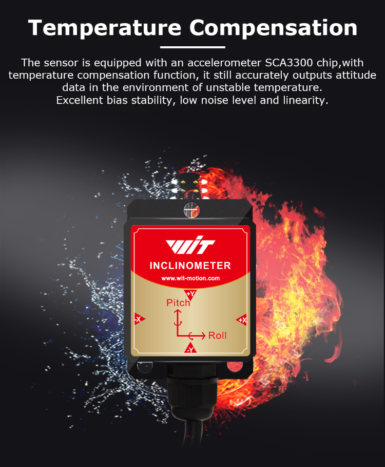 Hwt905-rs232 High-precision Inclinometer 36v Acceleration & Tilt Angle ...