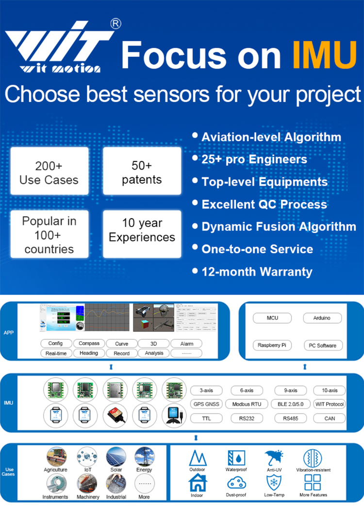 Superior-stbility 6 Axis Accelerometer Vibration Sensor Gyroscope Wt61 ...