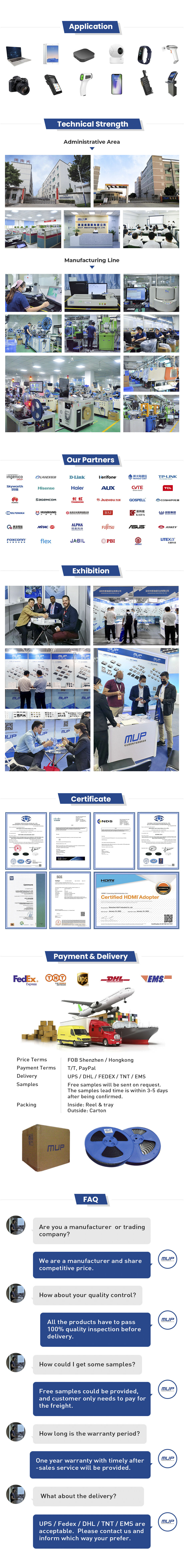 Mup Manufacturer Hdmi-compatible Connector Dip Type Horizontal A Type ...