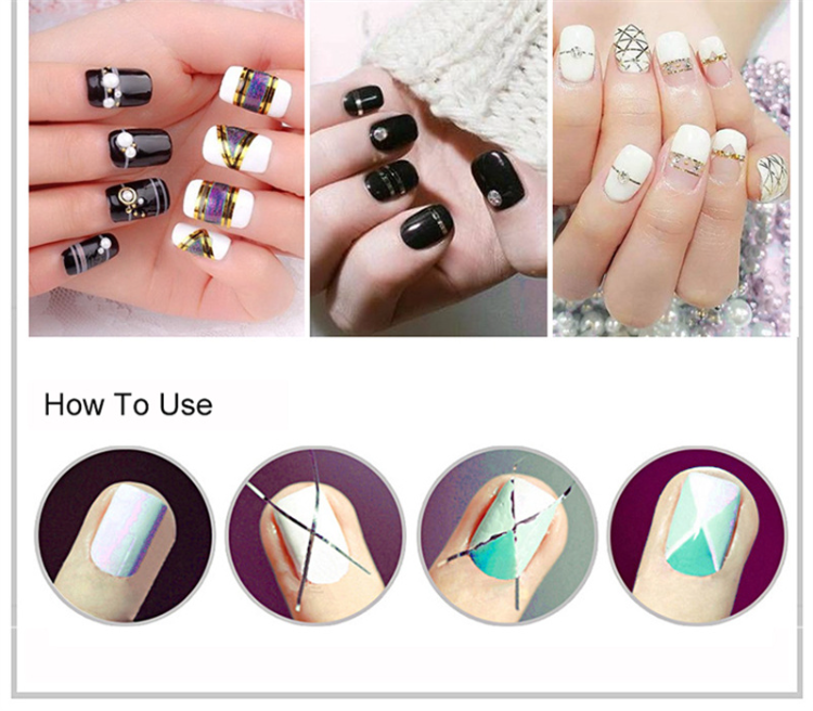 Buy Wholesale China Holographic Nail Striping Tapes 0.8mm1mm 2mm 3mm ...