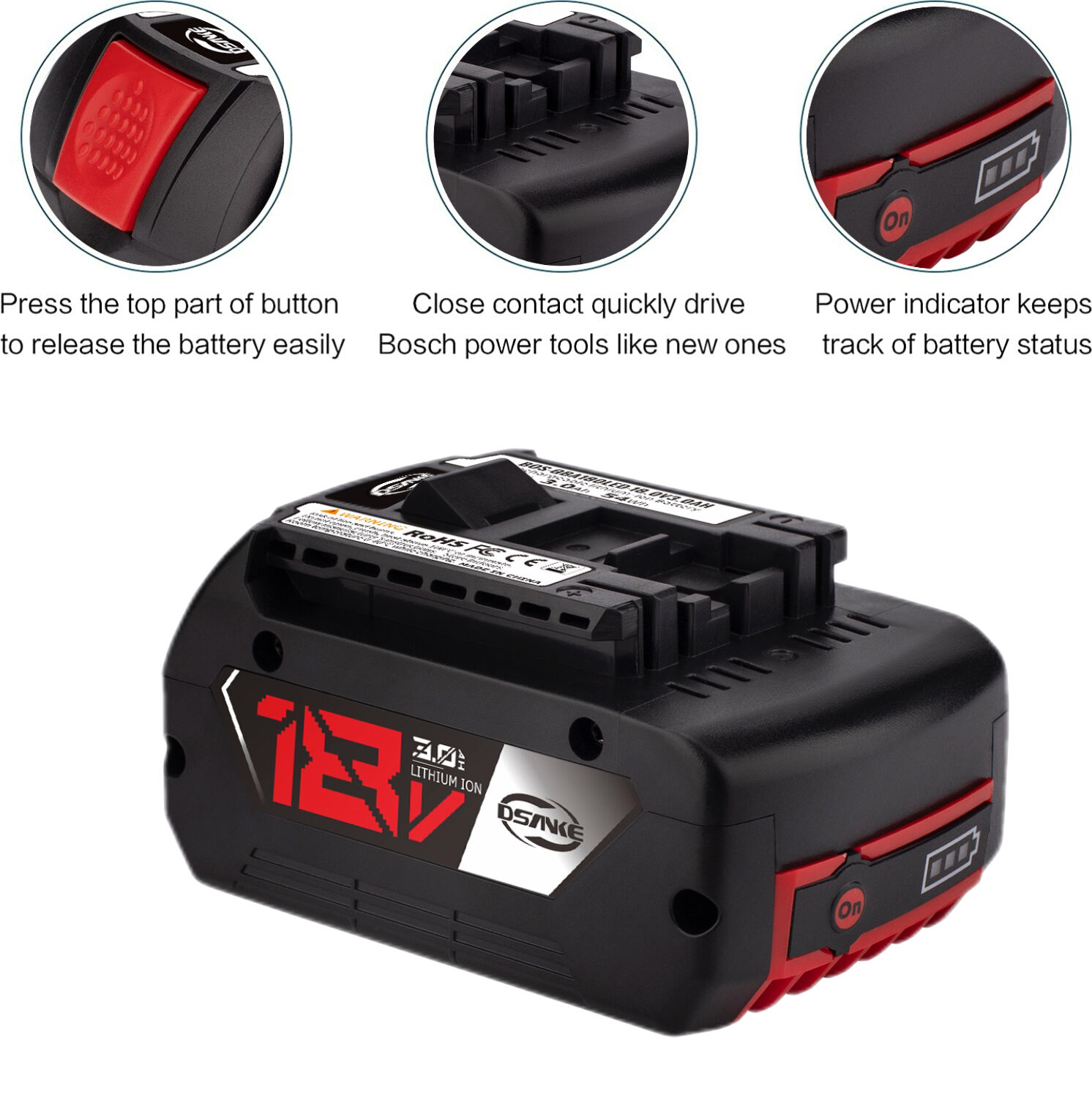 Buy Wholesale China Gba180 18v Rechargeable Power Tool Battery For ...