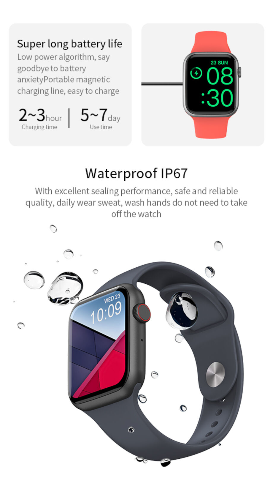 Buy Wholesale China Zwear Ce Fcc Smart Watch Zl38 230mah Big Battery ...