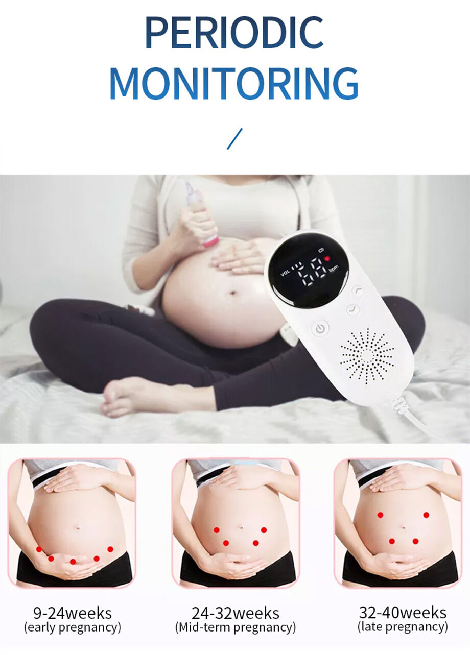 High Quality Doppler Portable Fetal Monitors Unborn Baby Heart Rate ...