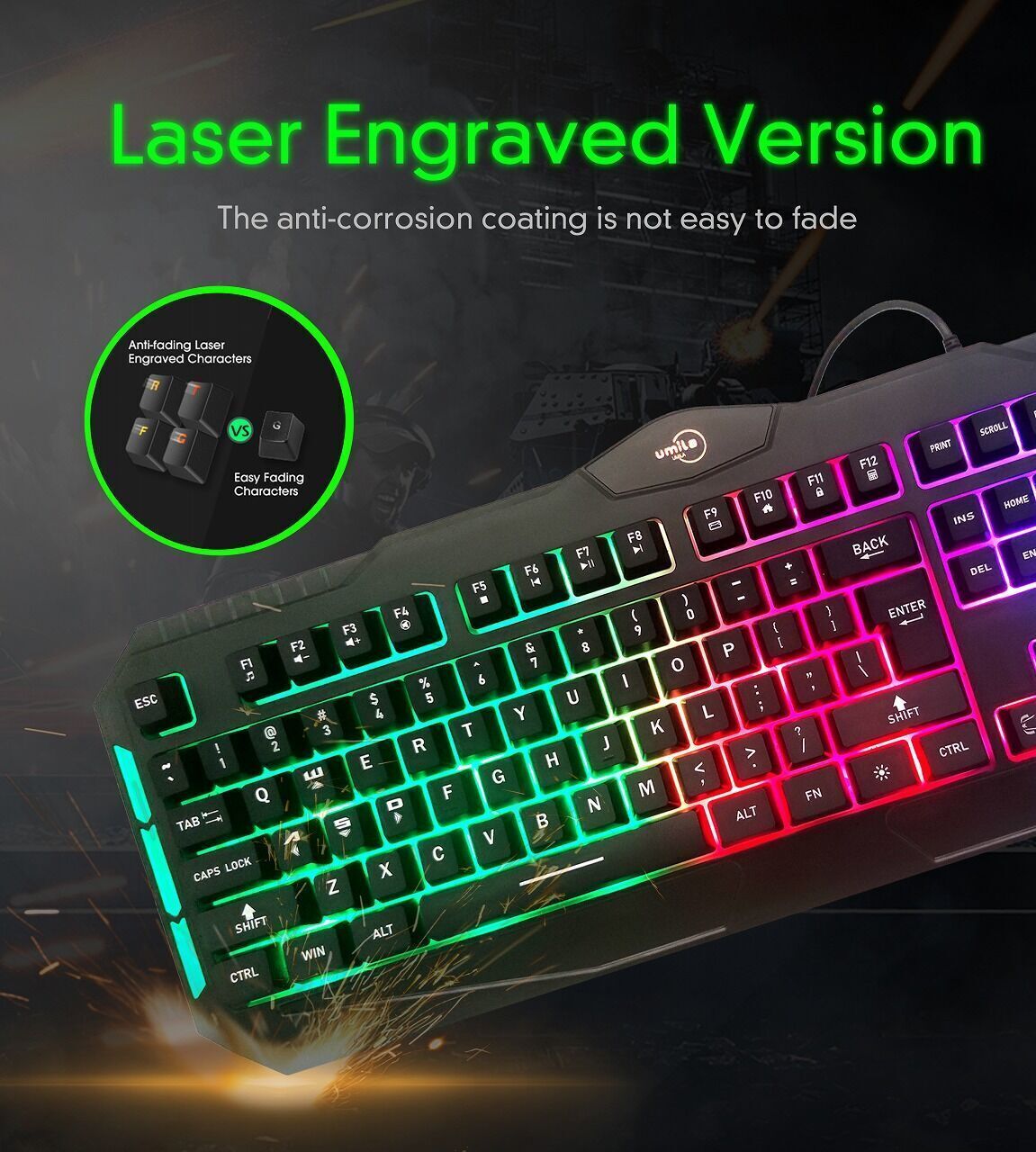 Buy Wholesale China Adjustable Rgb Light Customized Language Layout ...