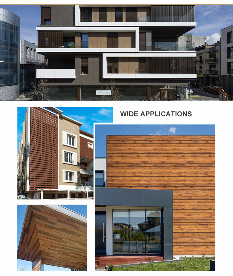 Decorative Wooden Modern Fireproof Anti-uv Exterior Hpl Compact ...