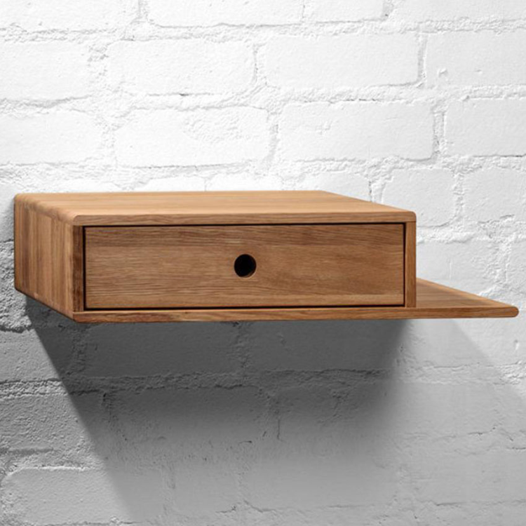 Buy Wholesale China New Design Wall Mounted Oak Wood Nightstand Bedside ...