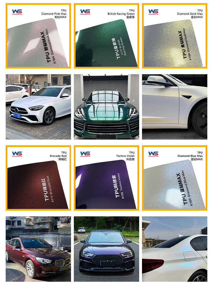 Free Sample Tpu Gentian Blue Metallic Color Changing Car Film Ppf Paint ...