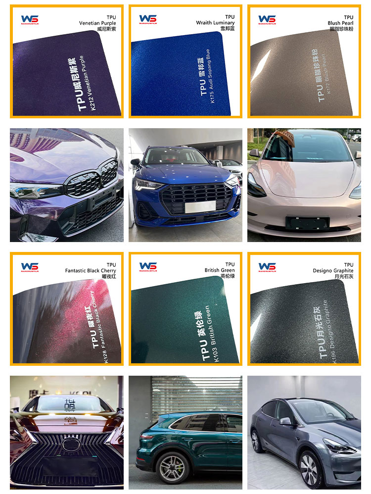 Free Sample Tpu Gentian Blue Metallic Color Changing Car Film Ppf Paint ...