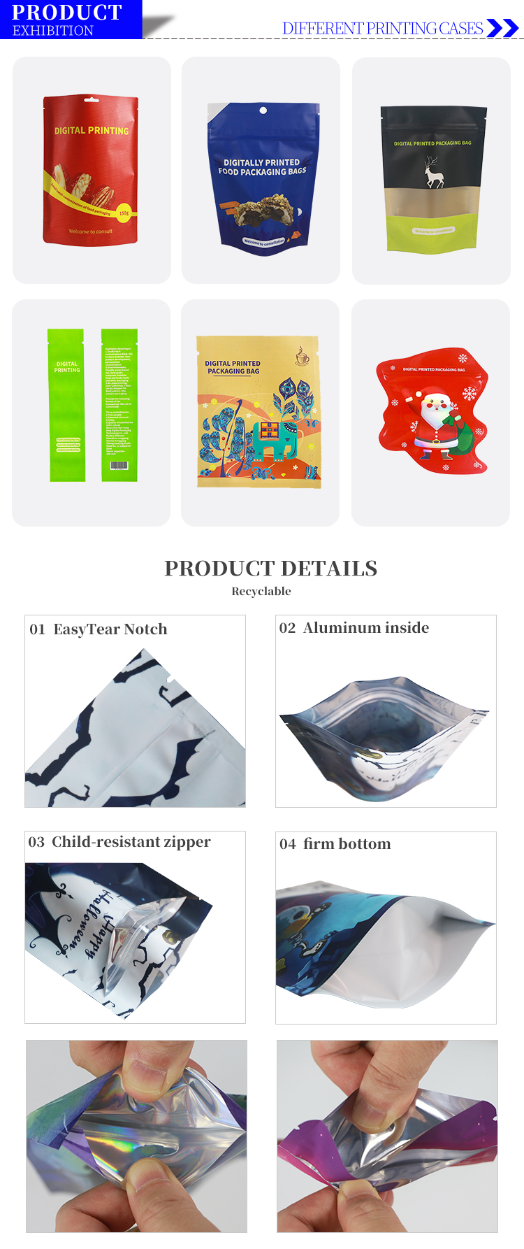 Custom Printed Ziplock Laminated Food Candy Snack Nuts Coffee Packaging ...