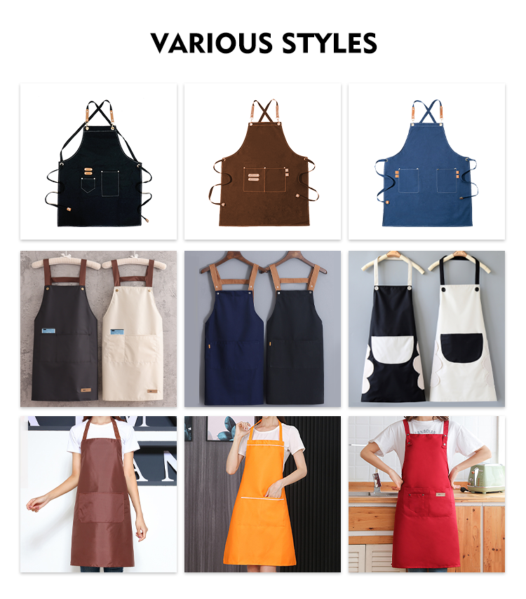 Custom Logo Canvas Chef Cottons Waiter Unisex Uniform Cooking Kitchen ...