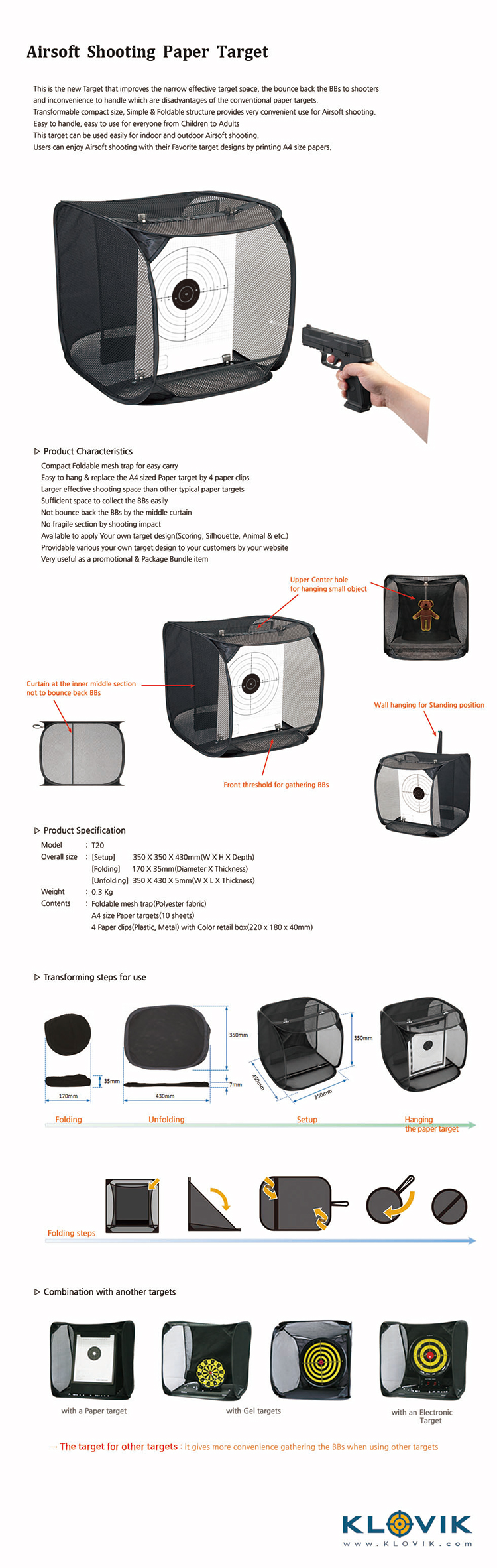 Bulk Buy South Korea Wholesale [klovik] Airsoft Paper Shooting Targe ...