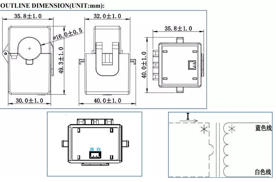 Best Selling Split Core Current Sensor Transformers Coil Output ...
