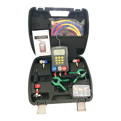 Digital Manifold Kit For Car Air Conditioning Digital Refrigerant ...