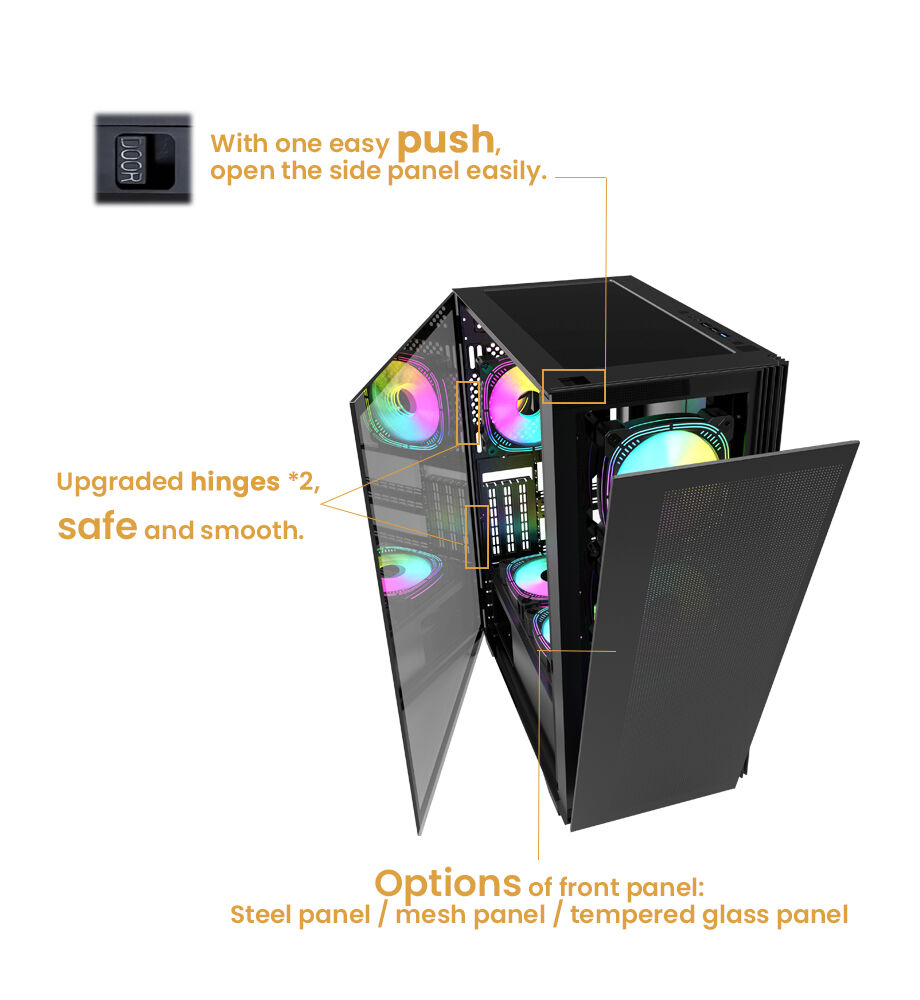 Mid Tower Computer Case Atx Gaming Computer Pc Case Open Side Panel ...