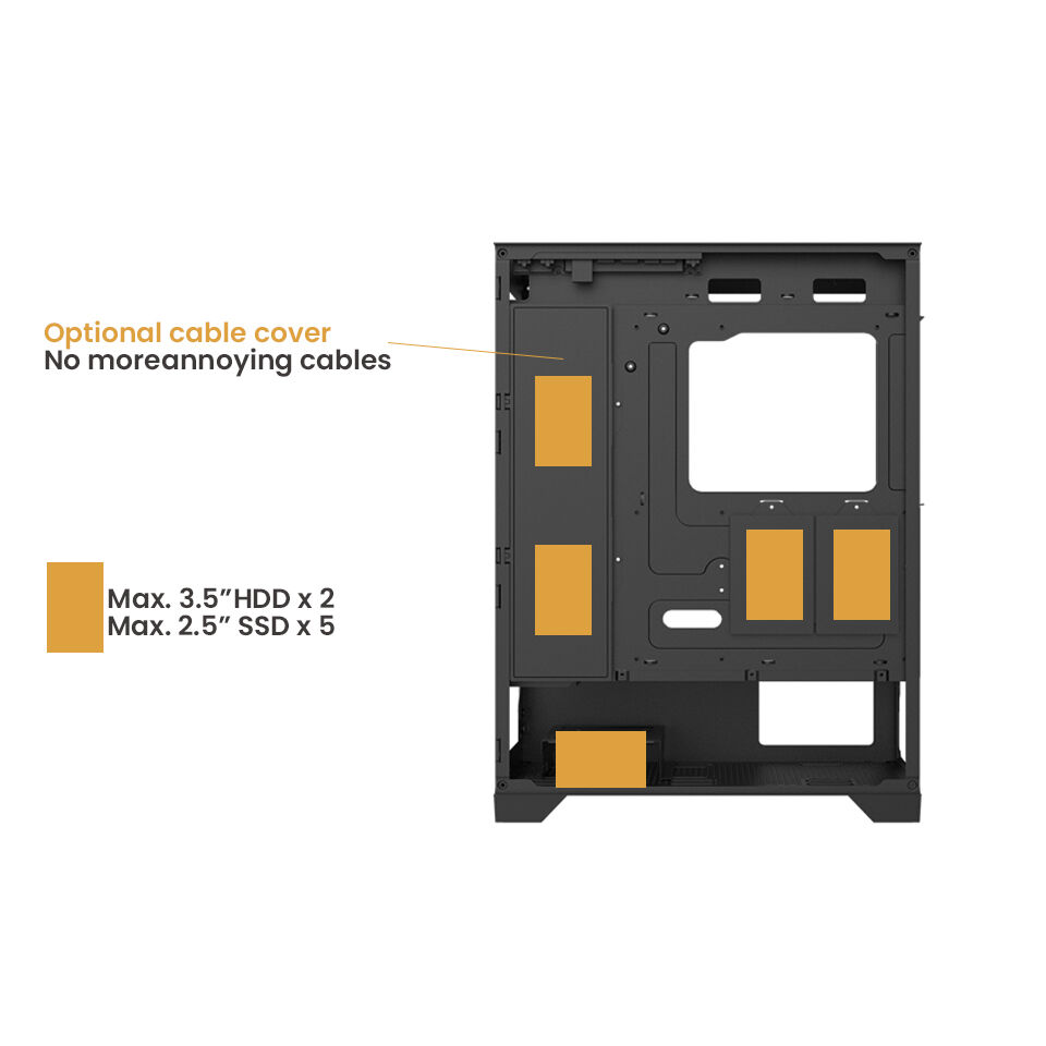 Mid Tower Computer Case Atx Gaming Computer Pc Case Open Side Panel ...