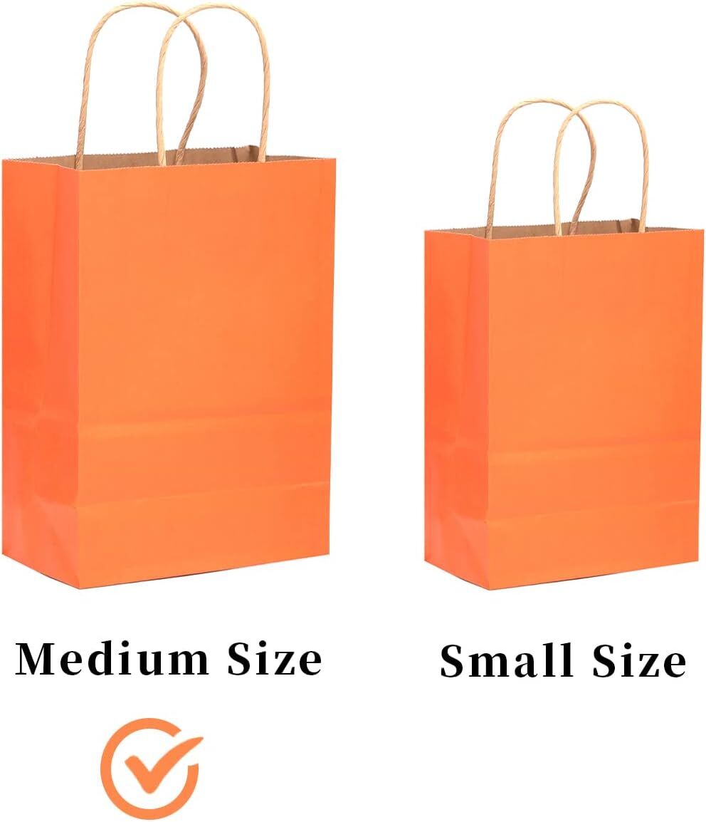 Buy Wholesale China Paper Bags With Handles Bulk 7.6"x4.75"x10.5 ...