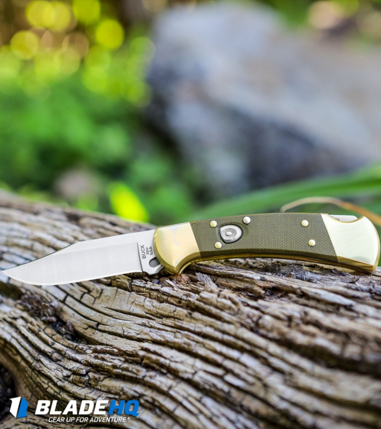 Buy Wholesale China 112 Ranger Brass Bolsters G10 Handle Folding Knife ...