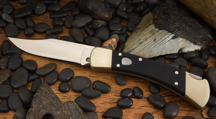 Buy Wholesale China 112 Ranger Brass Bolsters G10 Handle Folding Knife ...