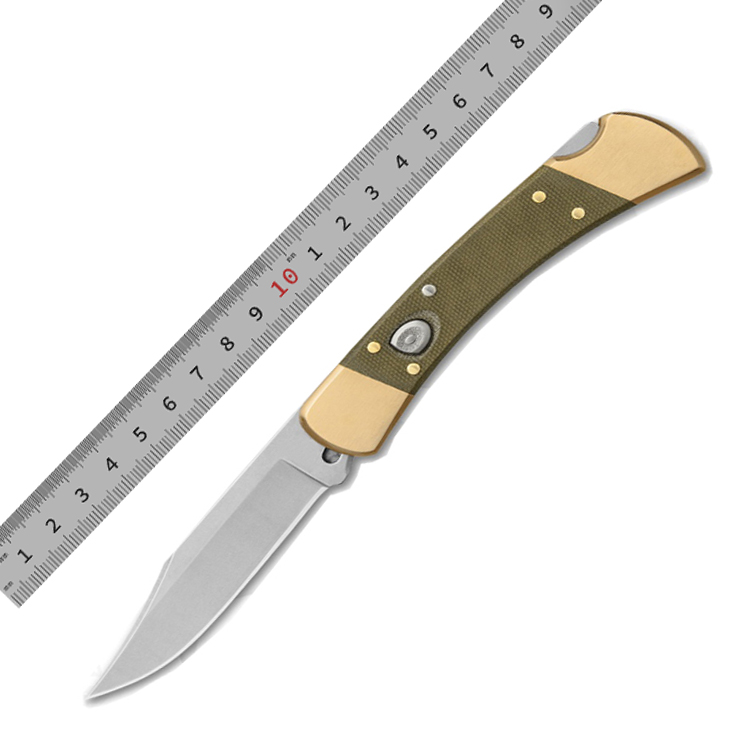 Buy Wholesale China 112 Ranger Brass Bolsters G10 Handle Folding Knife ...
