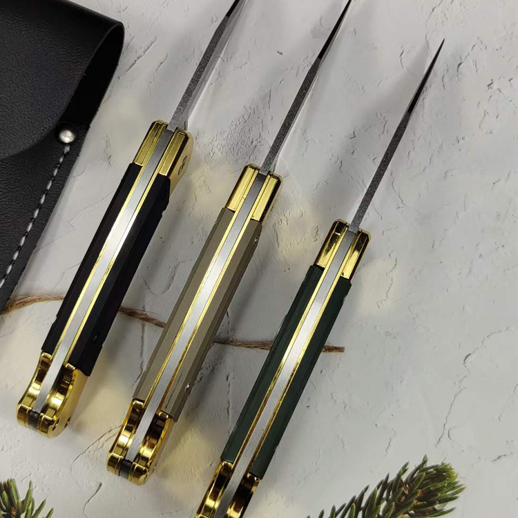 Buy Wholesale China 112 Ranger Brass Bolsters G10 Handle Folding Knife ...
