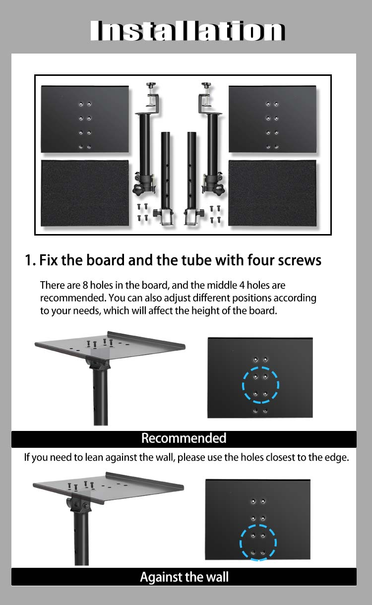 Usa In Stock Wholseal Monitor-speaker-stand Adjustable Modern Metal ...