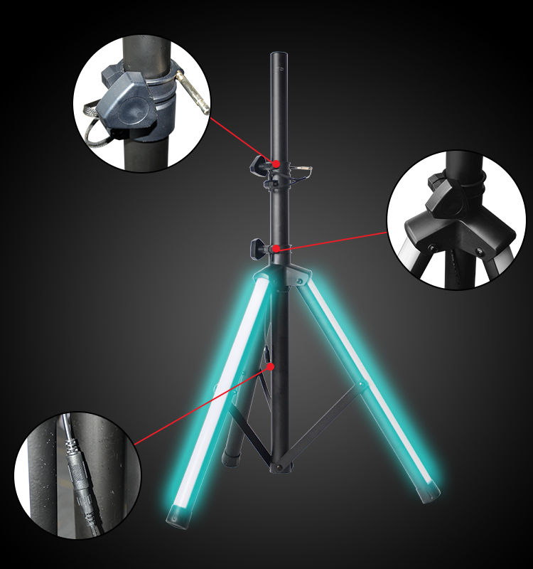 Accuracy Pro Audio Sps003sl-led Heavy Duty Adjustable Height Tripod ...