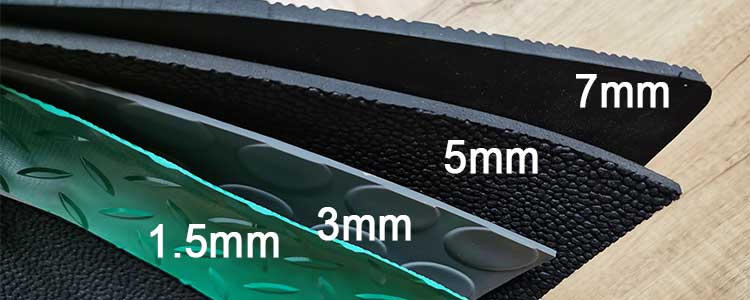 Black Indoor Outdoor Round Button Non-slip Mat Vinyl Garage Rubber ...