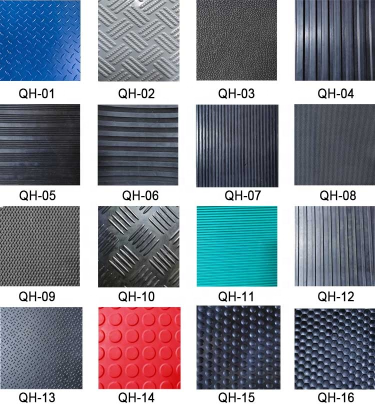 Black Indoor Outdoor Round Button Non-slip Mat Vinyl Garage Rubber ...