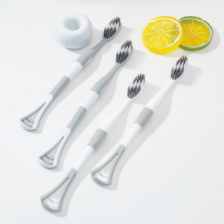 New 8pcs/box Bamboo Charcoal Soft Bristled Toothbrush Multifunctional ...