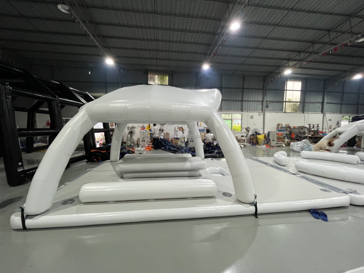 Summer Water Leisure Platform Dock Inflatable Island Floating Lounge ...