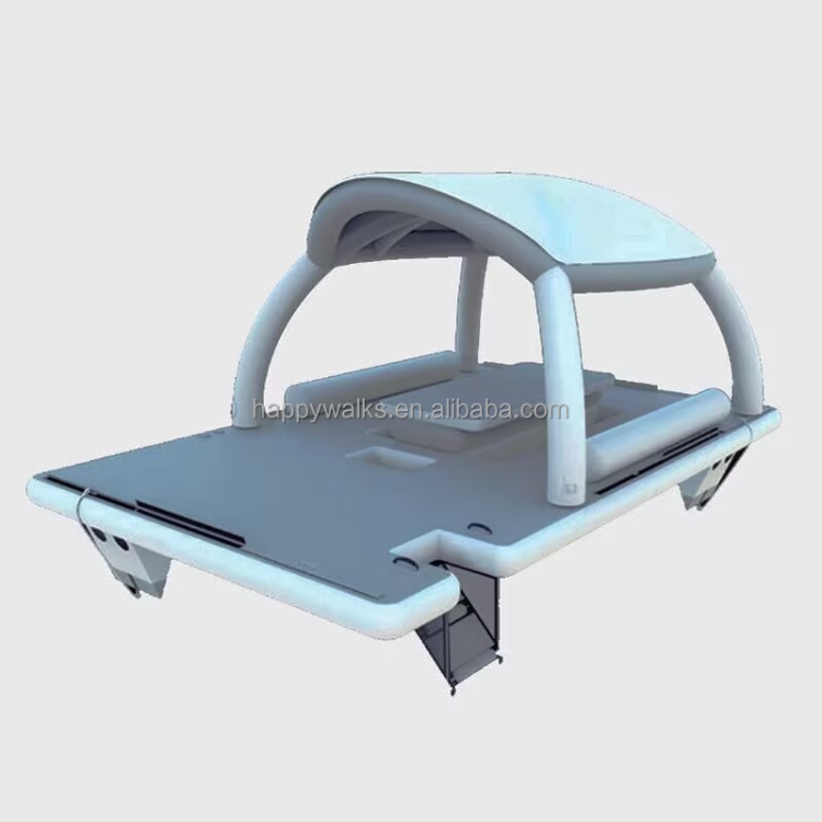 Summer Water Leisure Platform Dock Inflatable Island Floating Lounge ...