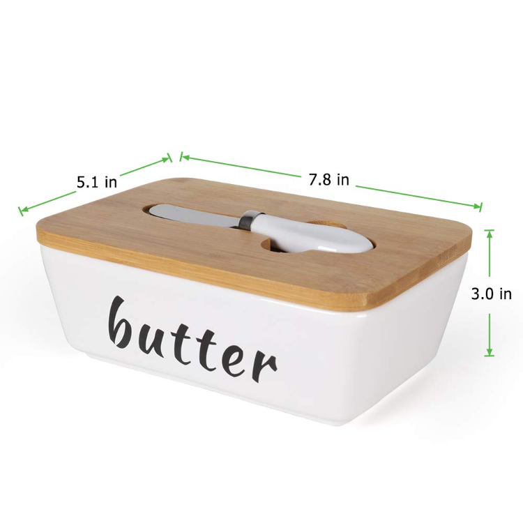 Buy Wholesale China Healthy Porcelain Butter Holder Container Large ...