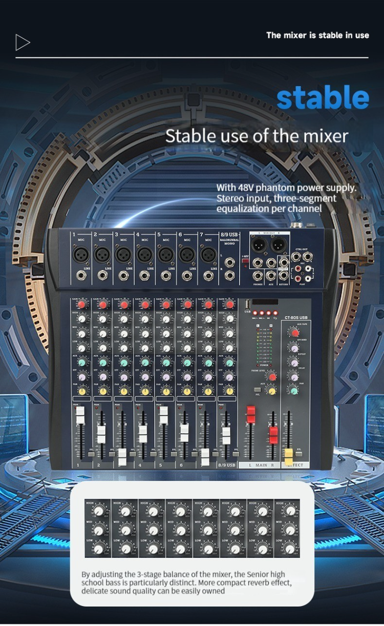 Tebo Professional Audio Equipment Sound Mixing Pa System Outdoor ...